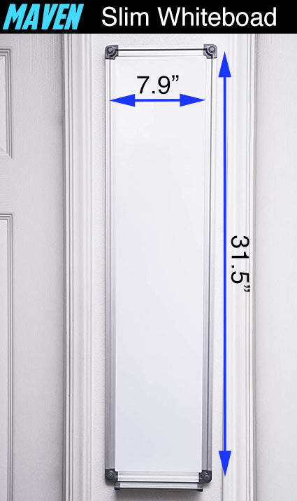 Maven Slim Skinny Whiteboard Dry Erase to-do List Narrow Mini Small Of ...